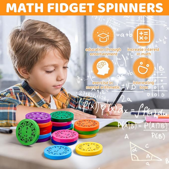 Maths Fidget Spinners (Pack of 2) | Fidget Spinner Toys Spin Toy ...